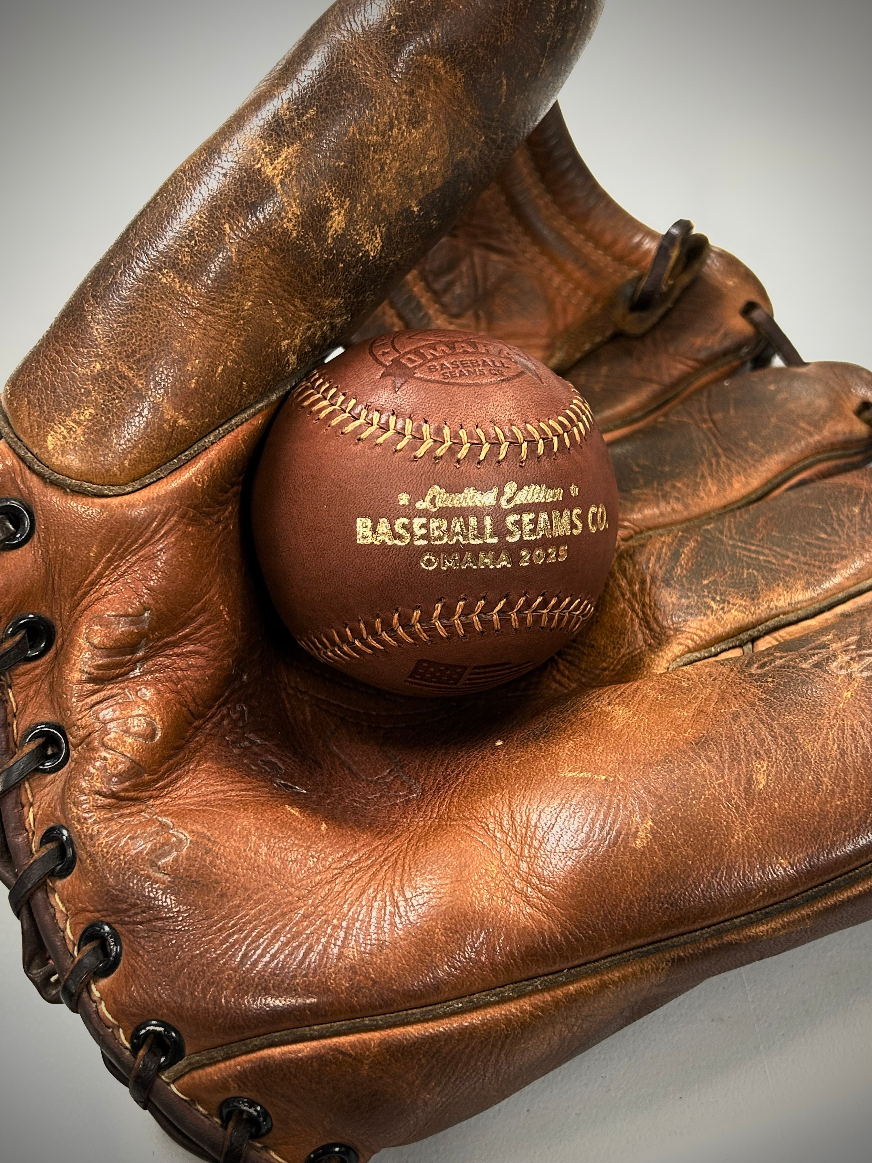 2025 Limited Edition Gold Stamped OMAHA Ball – The Baseball Seams Company