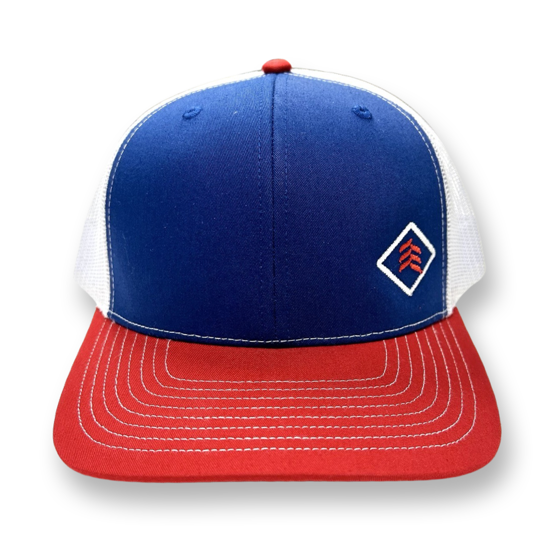 Three Seams Logo Trucker Hat - Left Eye Logo – The Baseball Seams Company