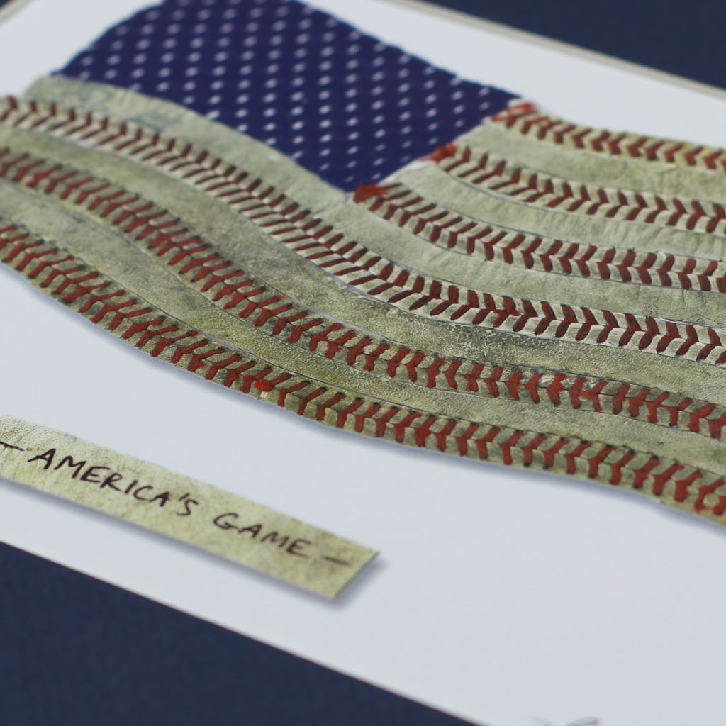 "America's Game" 8x10 Baseball American Flag Lithograph Print – The ...