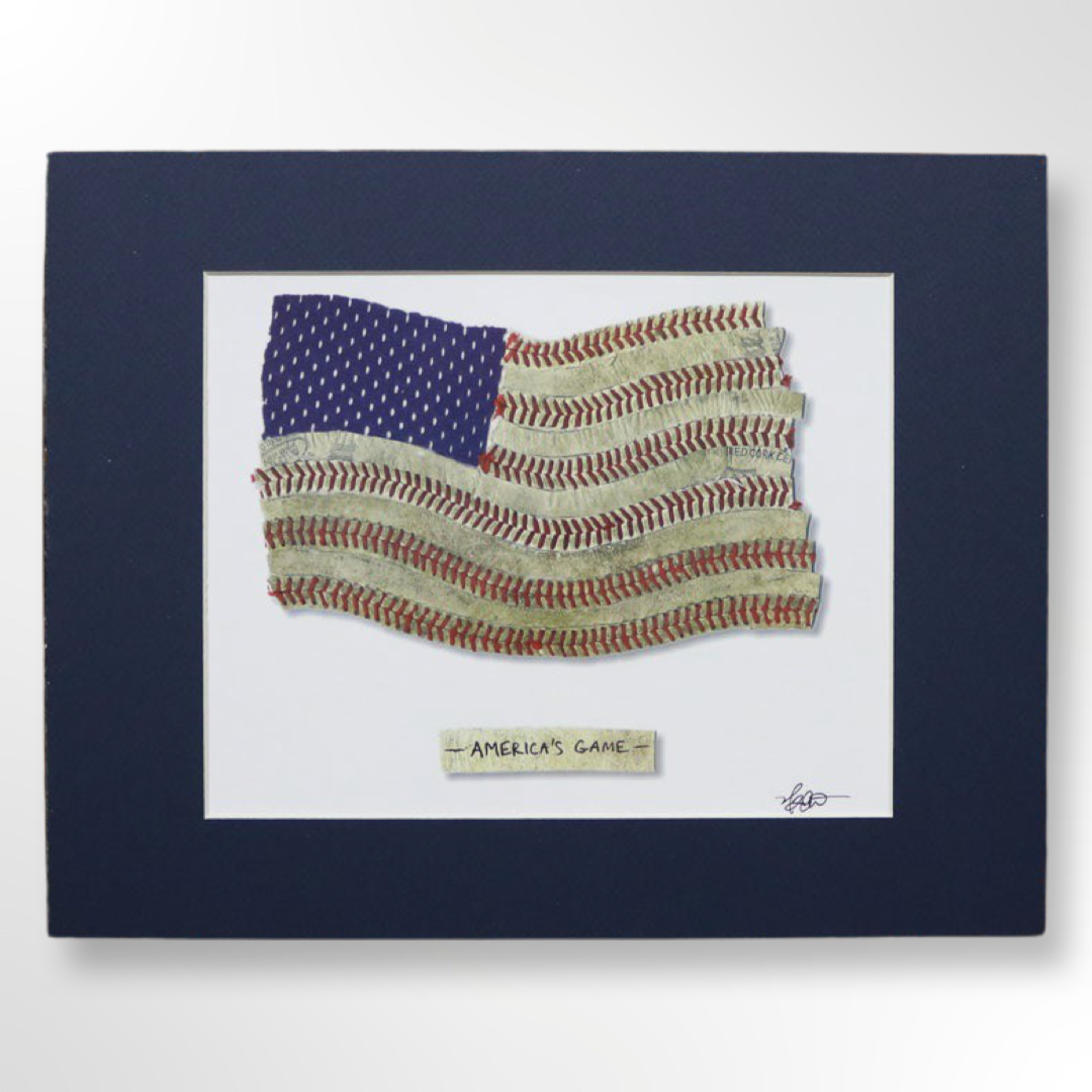 "America's Game" 8x10 Baseball American Flag Lithograph Print – The ...
