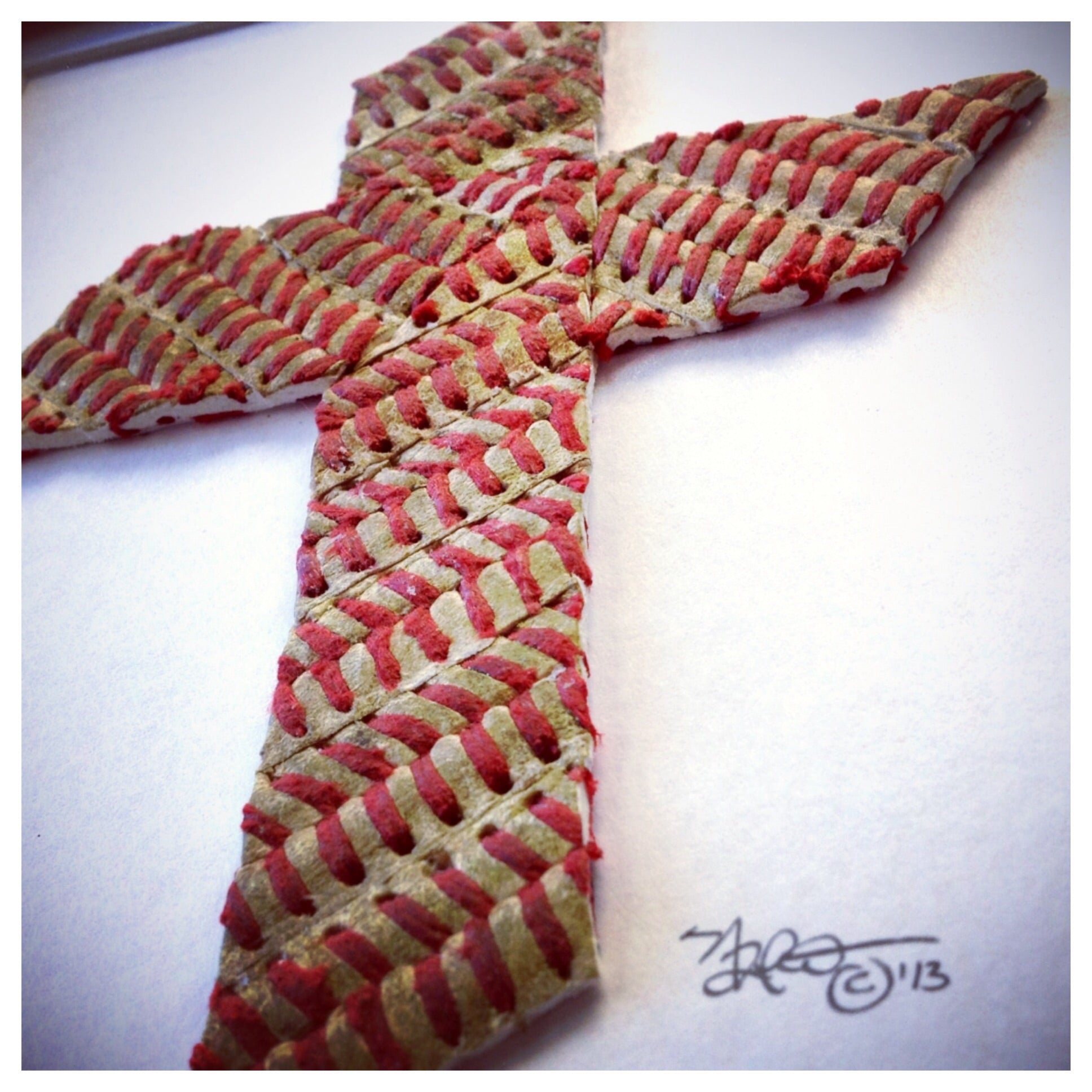 The Baseball Cross - Original Artwork Made from Actual Used Baseballs ...