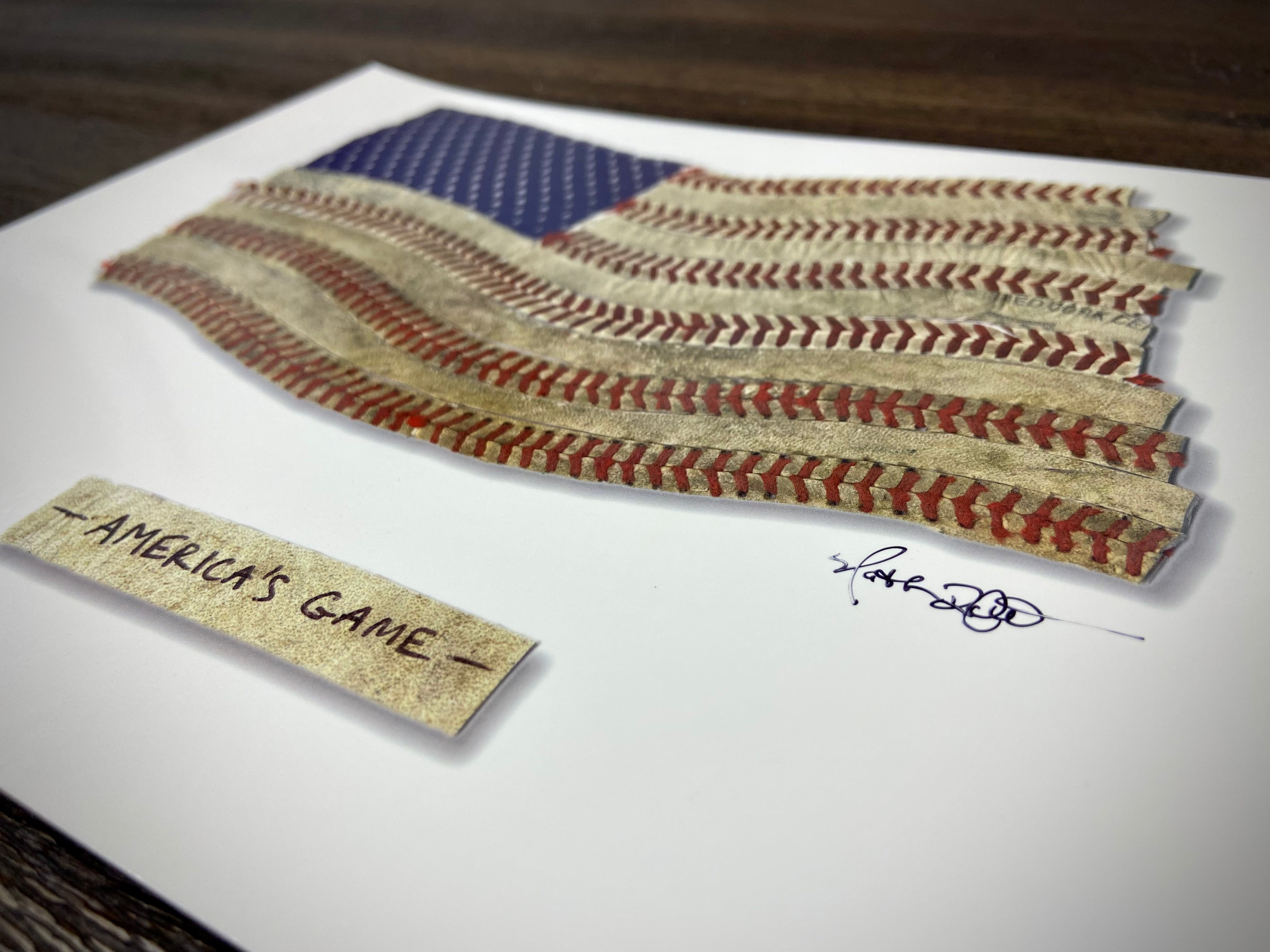 "America's Game" 8x10 Baseball American Flag Lithograph Print – The ...