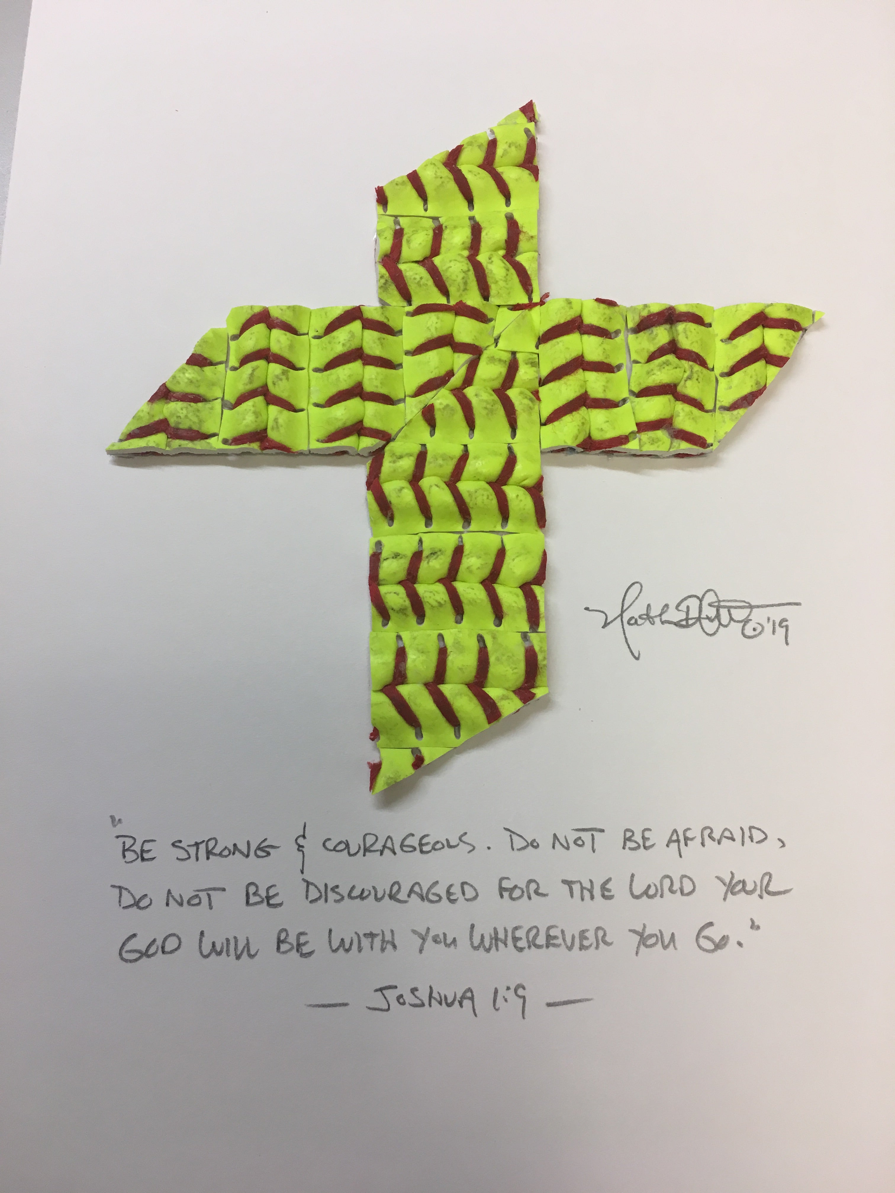 The Baseball Cross - Original Artwork Made from Actual Used Baseballs ...